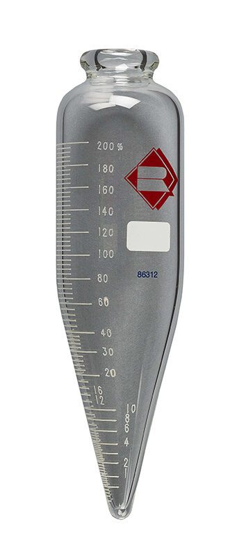 Robinson 100mL Short Cone Tube, 200 Parts Extra Marks - bapj